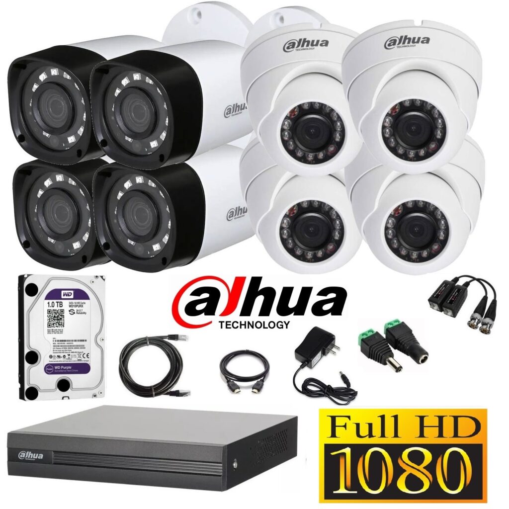 kit 8 Cámaras Seguridad FULLHD1080p Dahua + 1000Gb